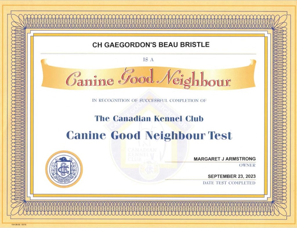 The Canine Good Neighbour Program | Cairn Terrier Club of Canada